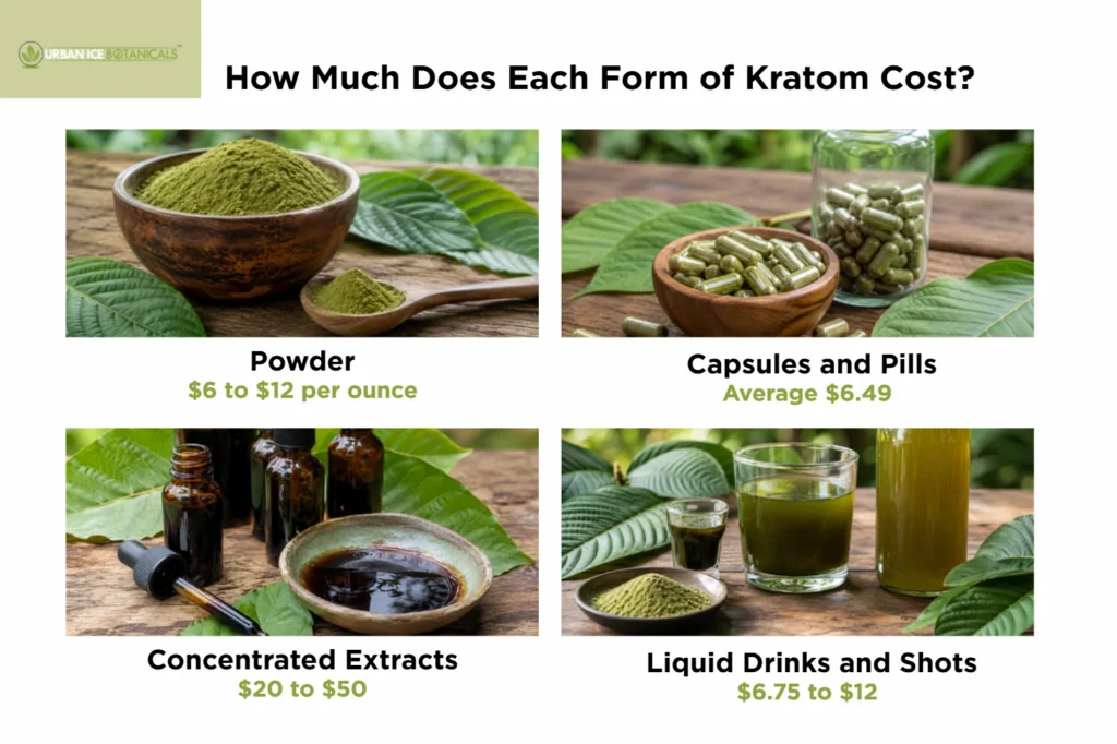 How Much Does Kratom Cost? Guide for Kratom Products | Urban Ice Botanicals